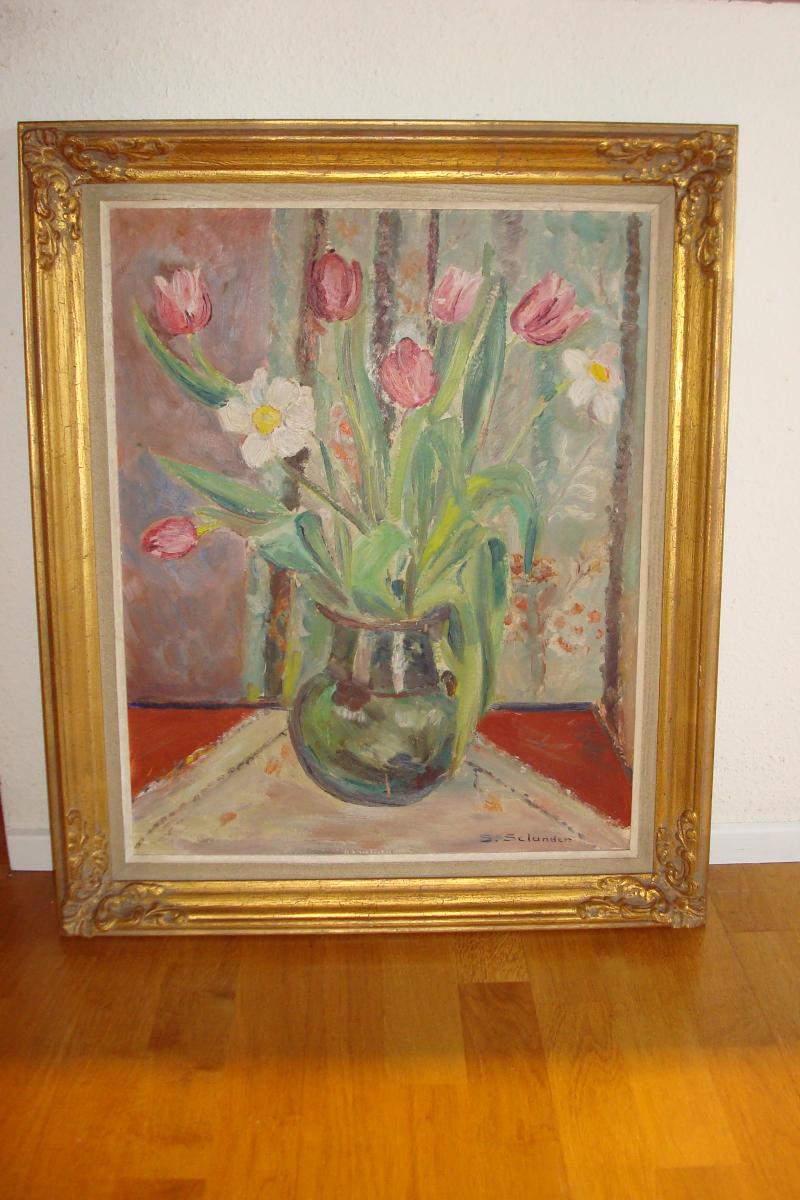 Olja av S Selander - info om konstnären??